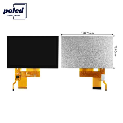 Polcd 300 Nit Ips Tft Lcd Rgb 24 Bit 5 Inch Lcd Screen For Pc Iso9001