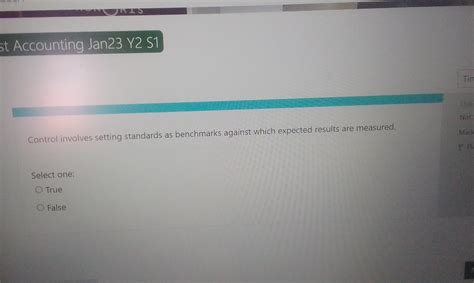 Solved Control Involves Setting Standards As Benchmarks