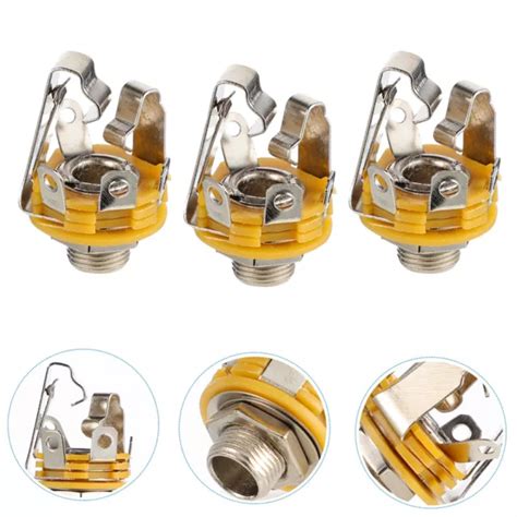 6 Pcs Guitar Socket Input Jack Electric Bass Stereo Tone Jacks £668