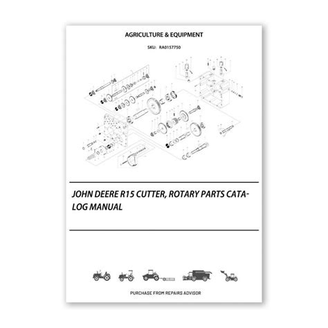 John Deere R15 Cutter Rotary Parts Catalog Manual