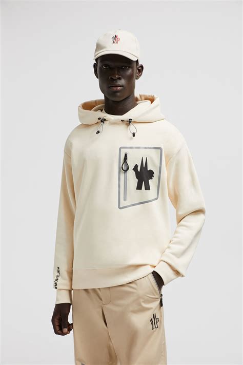 Sudadera Con Capucha Y Bolsillo Blanco Sudaderas De Hombre Moncler Es
