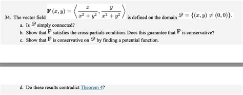 Solved The Vector Field F X Y X Y X X Y Y Is Chegg Com