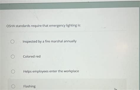 OSHA Standards Require That Emergency StudyX