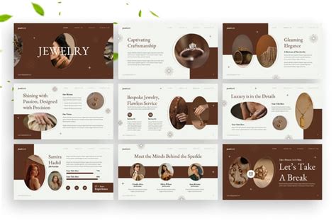 Fancy Jewelry Presentation Powerpoint Template Incl Torn And Information