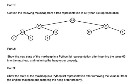 Solved Part 1 Convert The Following Maxheap From A Tree Chegg