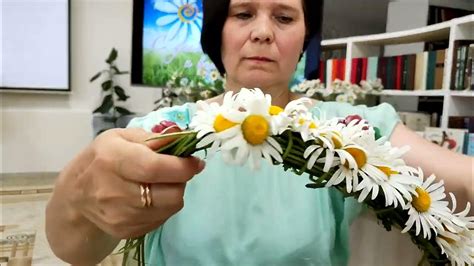 Как плести венок из ромашек под песню группы Садко Ромашковое лето Youtube