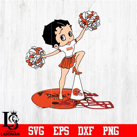 Cleveland Browns Betty Boop Cheerleader Nfl Svg Digital Dow Inspire