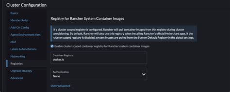 Ux Clarity About How To Use The Advanced Private Registry Setup For