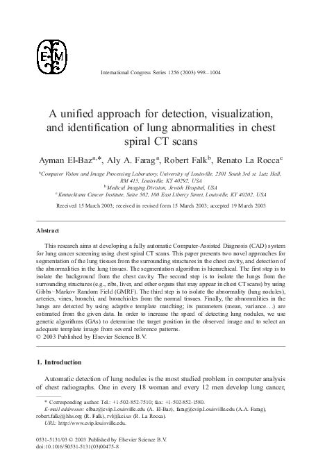 Pdf A Unified Approach For Detection Visualization And Identification Of Lung Abnormalities