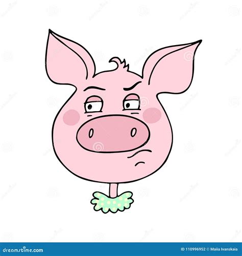 Das Nette Schwein Hat Einen Ausdruck Der Verachtung Vektor Abbildung