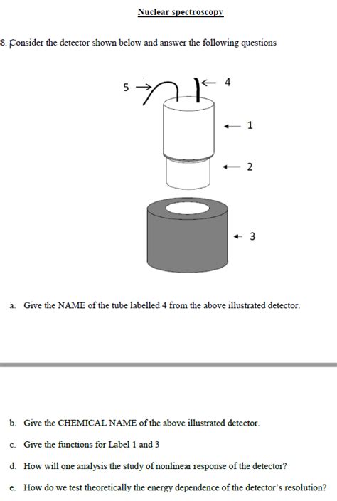 Solved Nuclear Spectroscopy Consider The Detector Shown Chegg
