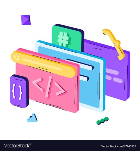Web Programming Royalty Free Vector Image Vectorstock