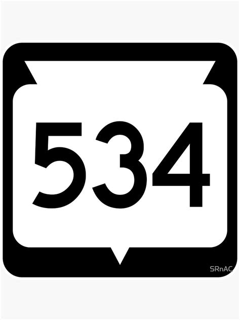 Wisconsin State Route 534 Area Code 534 Sticker By Srnac Redbubble