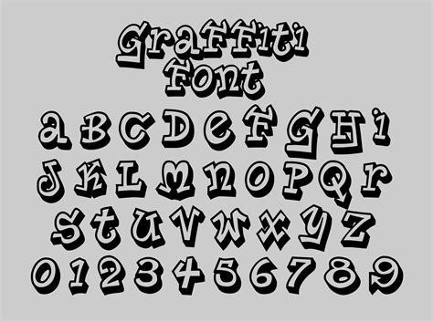 3d Graffiti Alphabet Graffiti Lettertype Svg Png Dxf Etsy