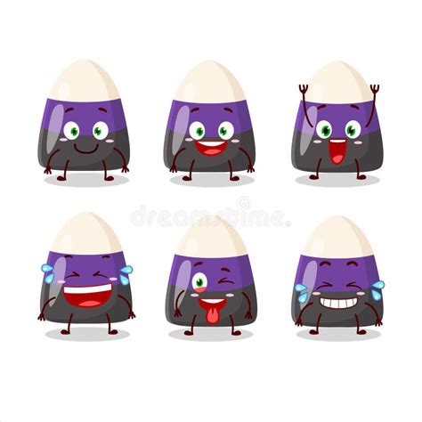Cartoon Character Of Blue Candy Corn With Smile Expression Stock Vector