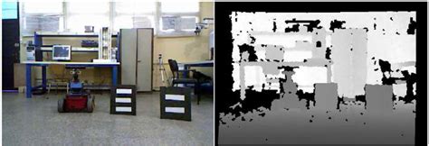 RGB Image Left And Depth Image Right Acquired By The Kinect
