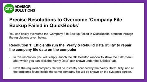 Ppt Easy Way To Fix Quickbooks Unable To Backup Company File Issue