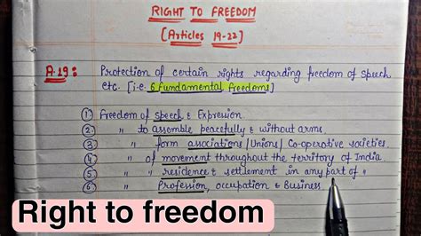 Right To Freedom Articles 19 22 Handwritten Notes Lec14