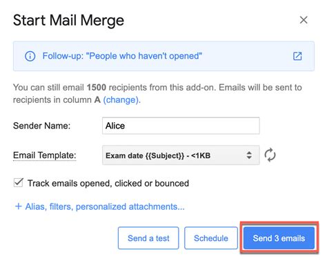 Send A Follow Up Mail Merge Documentation Yet Another Mail Merge Support