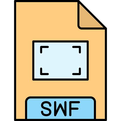 Swf Generic Thin Outline Color Icon