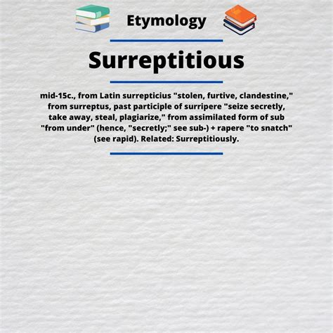 Surreptitious Definition