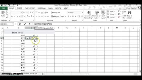 Excel Demonstration Normal Quantile Plot Youtube