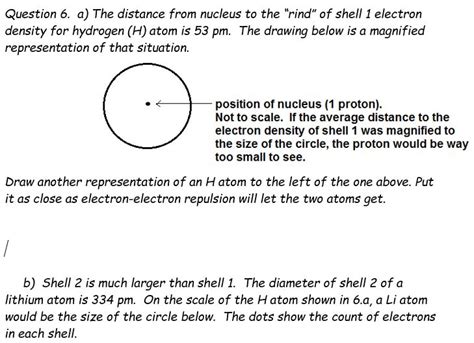 Solved Question 6 A The Distance From Nucleus To The