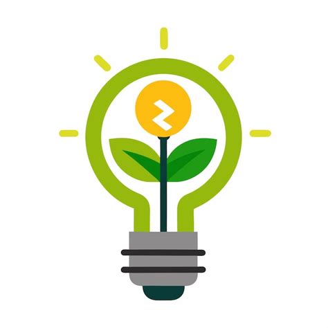 Premium Vector Green Technology Logo Lightbulb With Plant For Energy