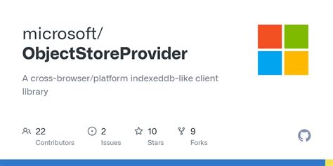 Github Microsoftobjectstoreprovider A Cross Browserplatform