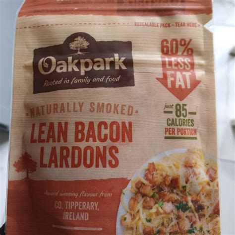 Naturally Smoked Lean Bacon Lardons Oakpark калорійність харчова