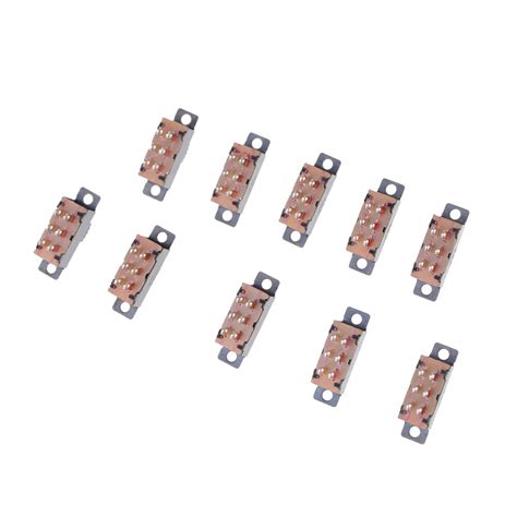 10 Pcs 2 Position Dpdt 2p2t Panel Mount Vertical S Grandado