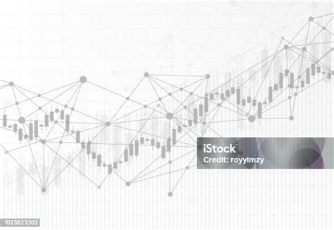 흰색 배경 디자인에 무역 하는 주식 시장 투자의 비즈니스 촛불 스틱 그래프 차트 낙관적인 포인트 그래프의 추세입니다 벡터