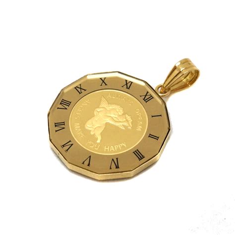 質屋かんてい局オンラインショップ 18金24金 K18 K24 エンジェルコイン付きトップ 125oz アクセサリー 【中古】