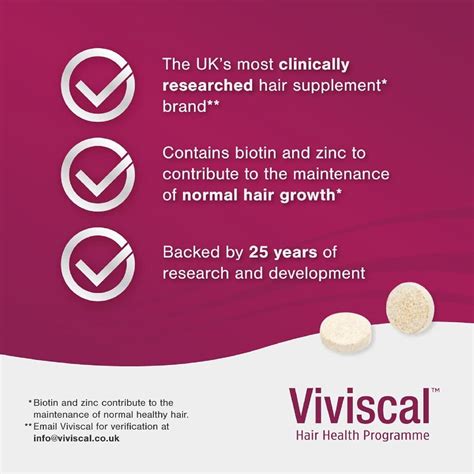 Viviscal Biotin Hair Supplement For Women Pack Of 60 Biotin And Zinc