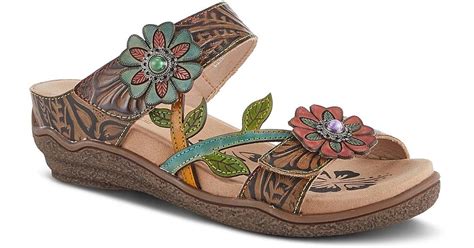 Spring Step Aymee Wedge Sandal In Brown Lyst
