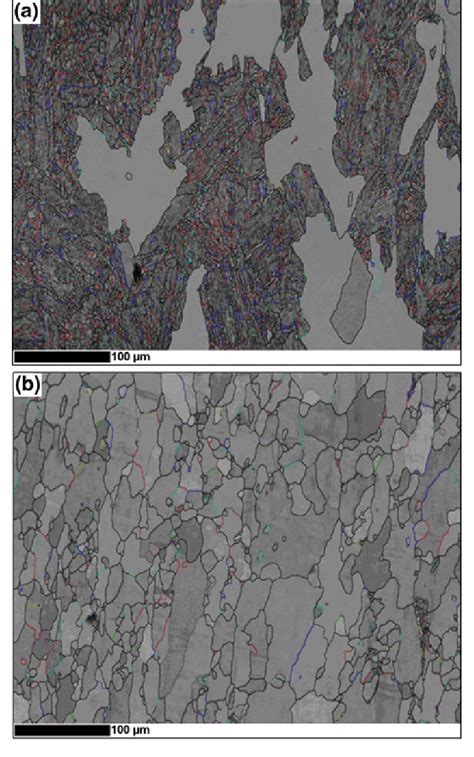 Superimposed Maps Of Grain Boundary Distribution Color Key Red R1