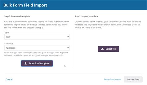 Import Fields In Bulk