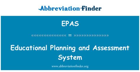 Epas Stands For Educational Planning And Assessment System