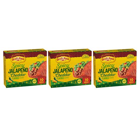 인팍쇼핑 올드 엘 파소 스파이시 할라피뇨 체다 타코 쉘 10개입 3팩 Old El Paso Spicy Jalapeño