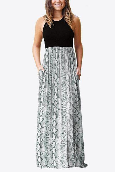 Empire Waist Sleeveless Dress With Pockets Casual Dresses Empire