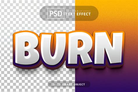 Burn Text Effect Editable Graphic By Aglonemadesign Creative Fabrica