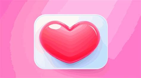 3d Vector Icon Message Dialog Button With Red Heart Premium Ai Generated Vector