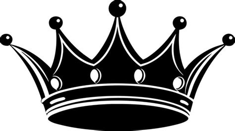 Crown Flat Illustration Silhouette Isolated On White Background