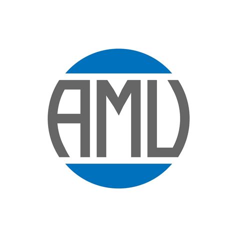 Amu Letter Logo Design On White Background Amu Creative Initials