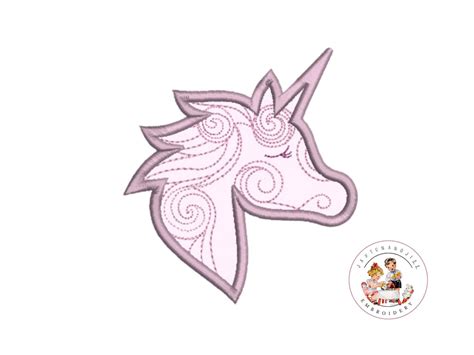 Unicorn Applique Patch Machine Embroidery Design Fantasy Embroidery