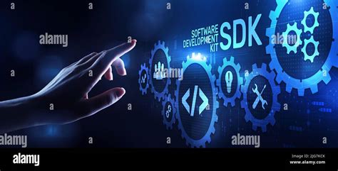 sdk software development kit programming technology concept on virtual