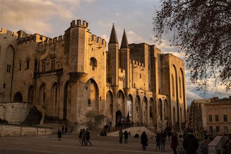 집 밖의 Palais Des Papes 건축의 아름다움 경치 좋은 전망 고대 건축 고대 성 고딕 디자인 고딕