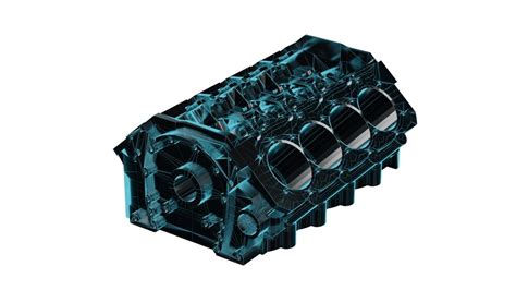 Free Photo Car Engine Block 3d Render