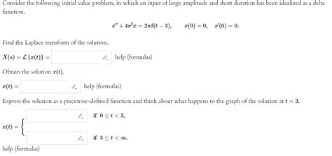 Solved Consider The Following Initial Value Problem In