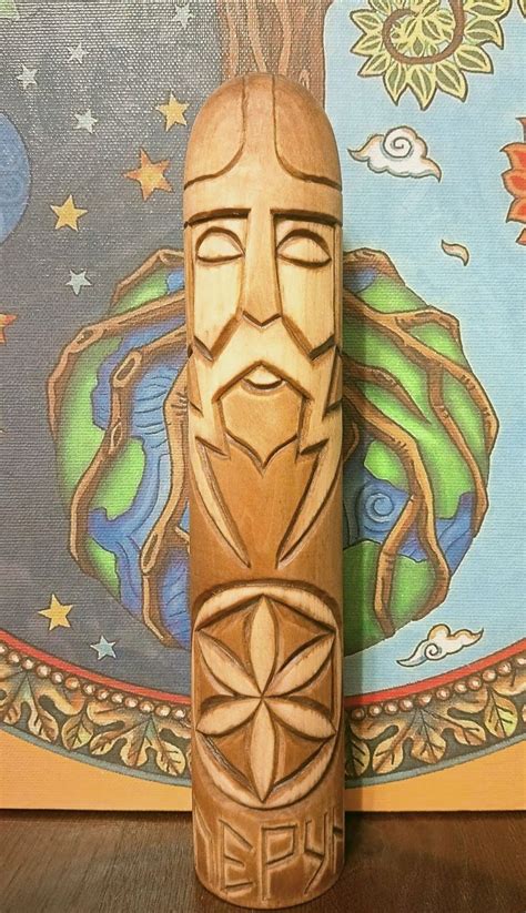 Идол Перун алтарная статуэтка кумир чур в интернет магазине Ярмарка Мастеров по цене 2800